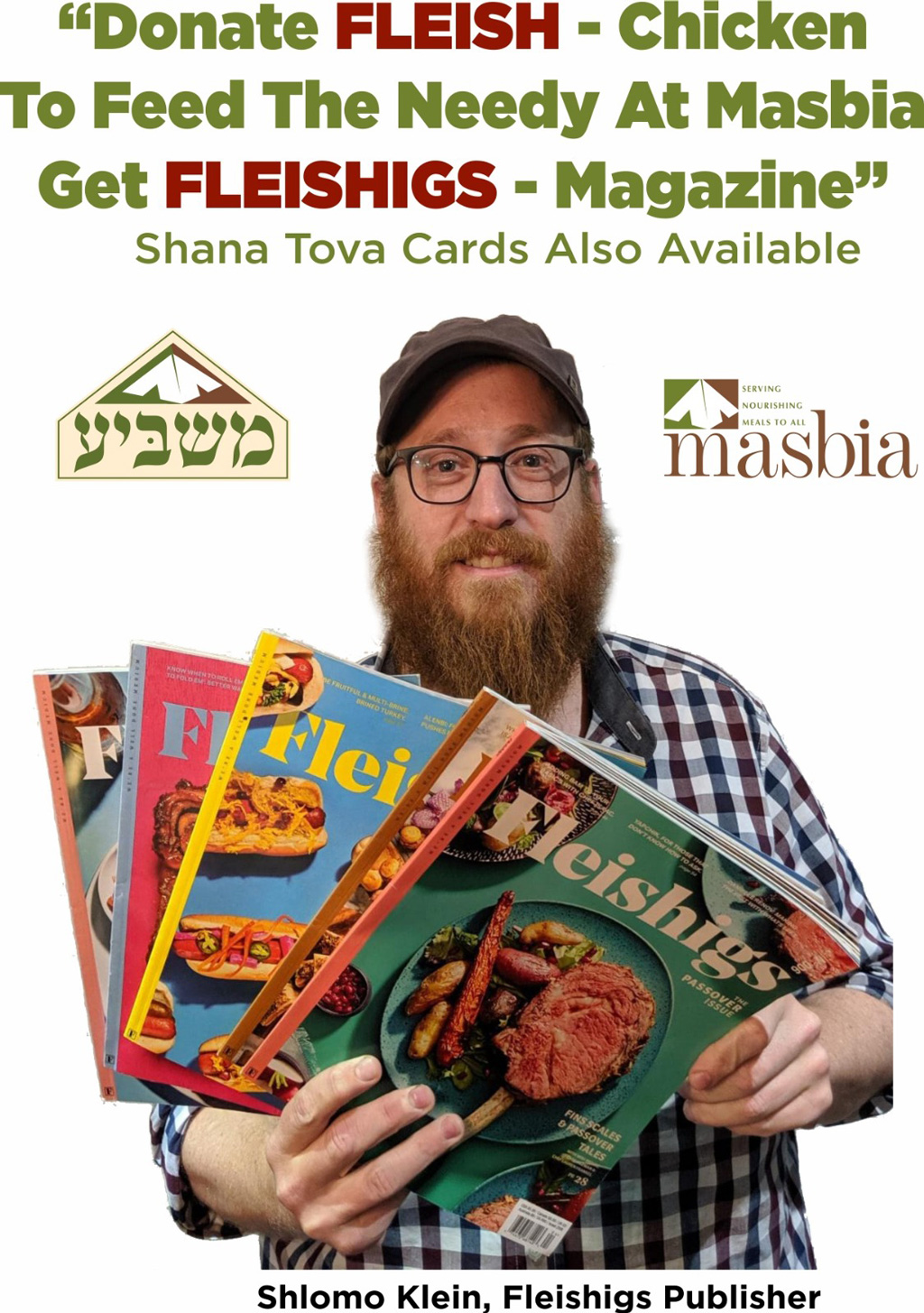 Donate FLEISH – Chicken to Feed the Needy at Masbia, Get FLEISHIGS – Magazine